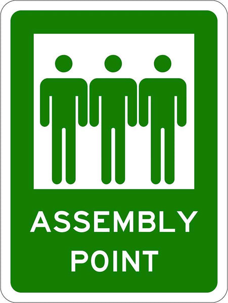 Emergency & Exit Sign | Assembly Point-W225mm x H300mm - South Pacific ...